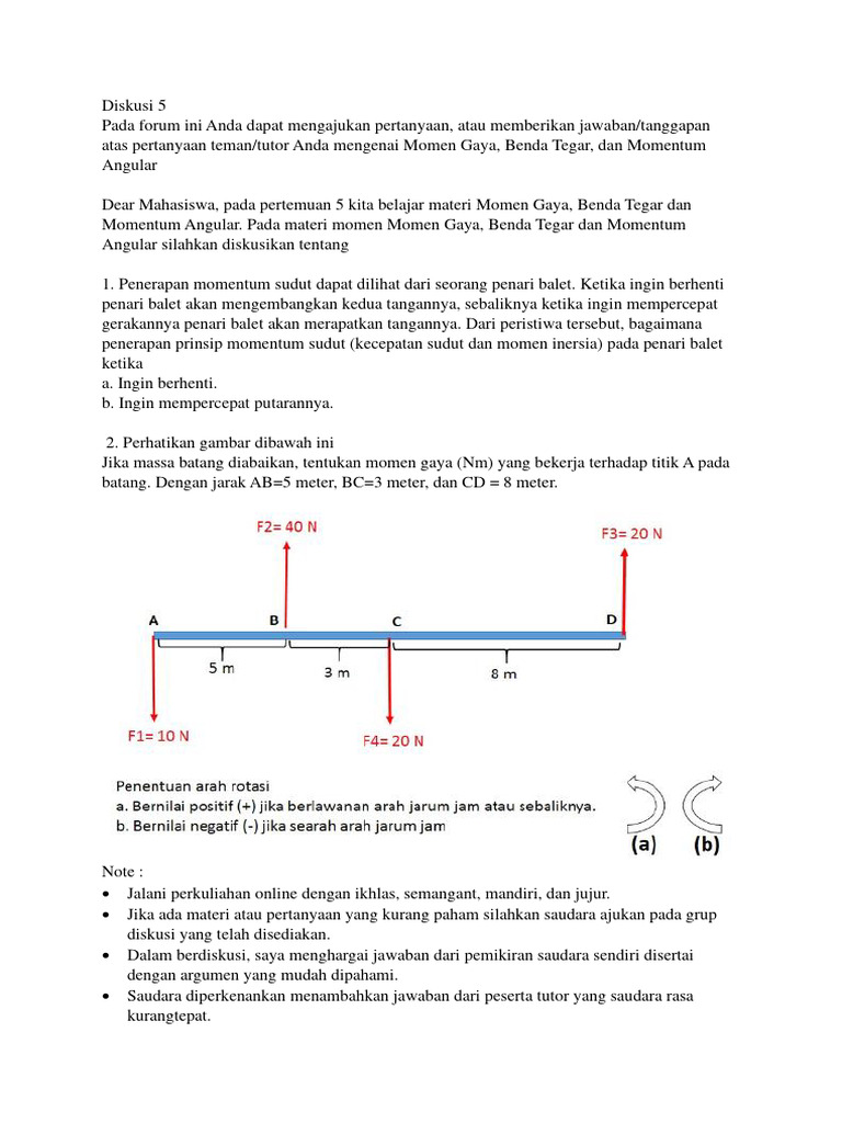 Diskusi 5 - Fisika Dasar 1 | PDF