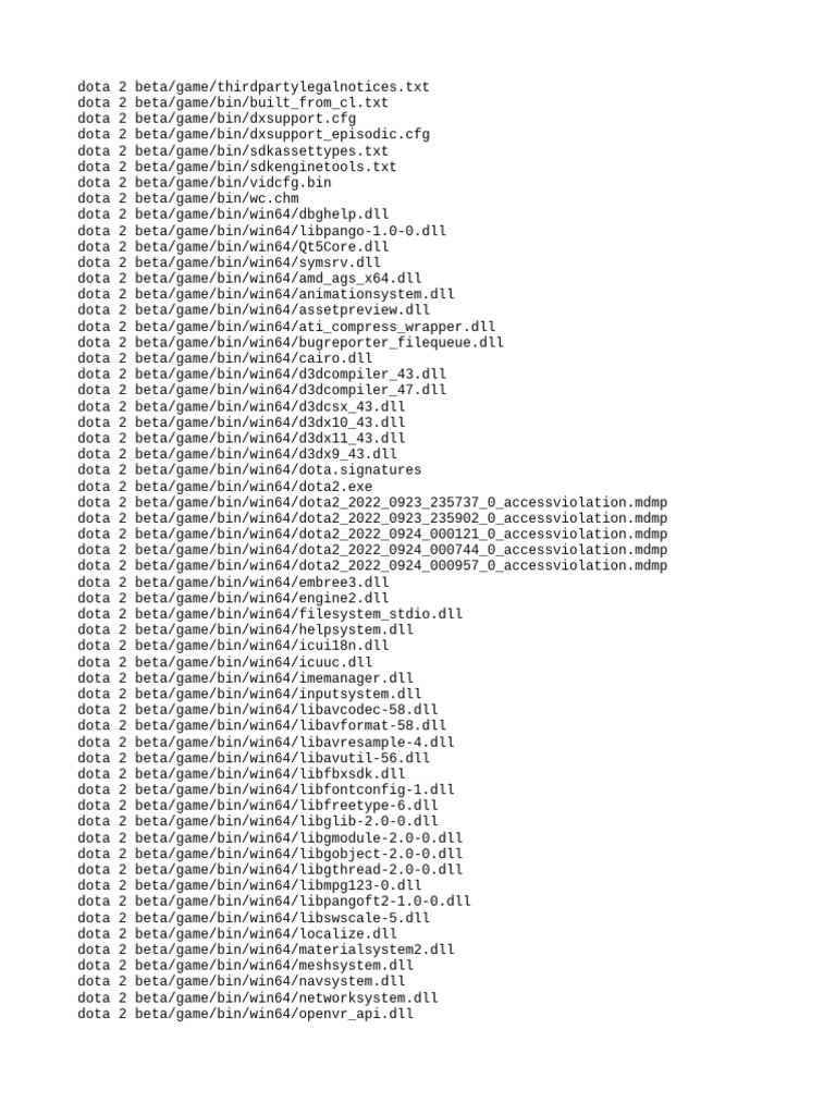 Dota 2 Beta File Structure Overview | PDF | Software | X86 Architecture