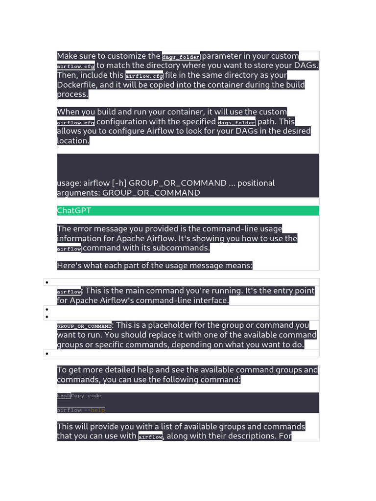 Airflow CLI Usage and Configuration Guide | PDF | Command Line Interface | Networking