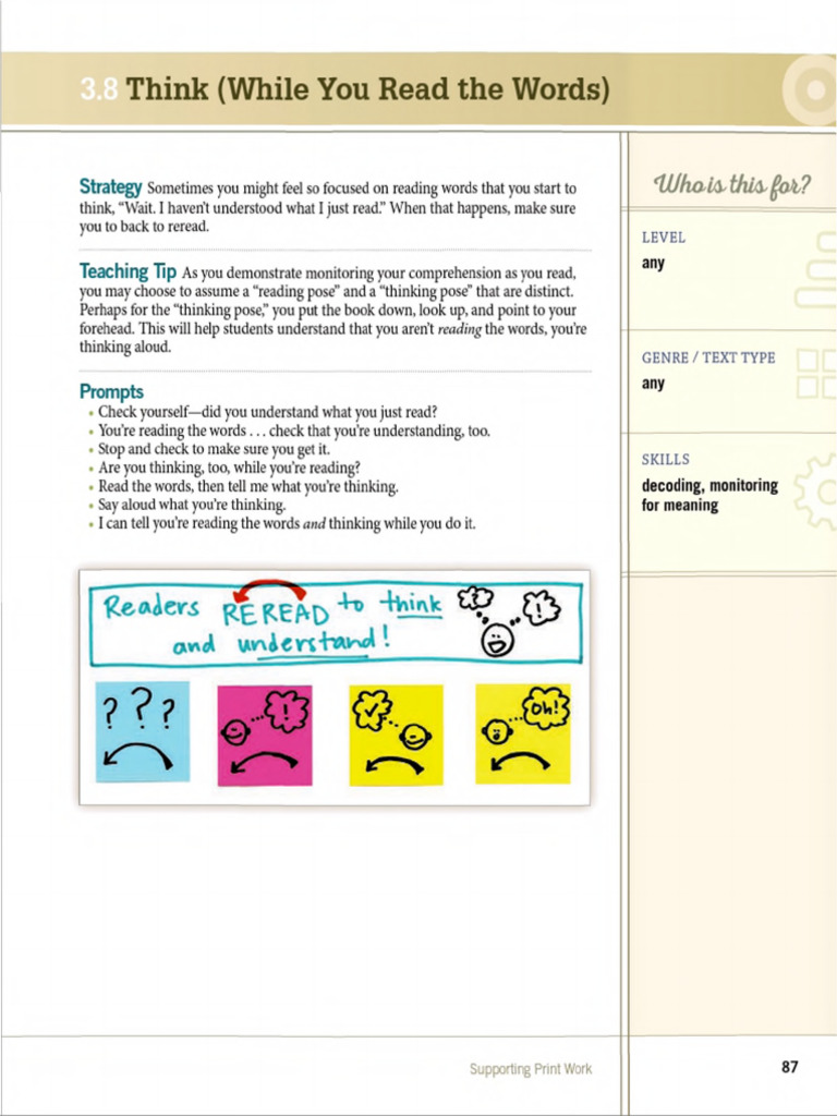 Think While You Read The Words - Foundational Skills | PDF
