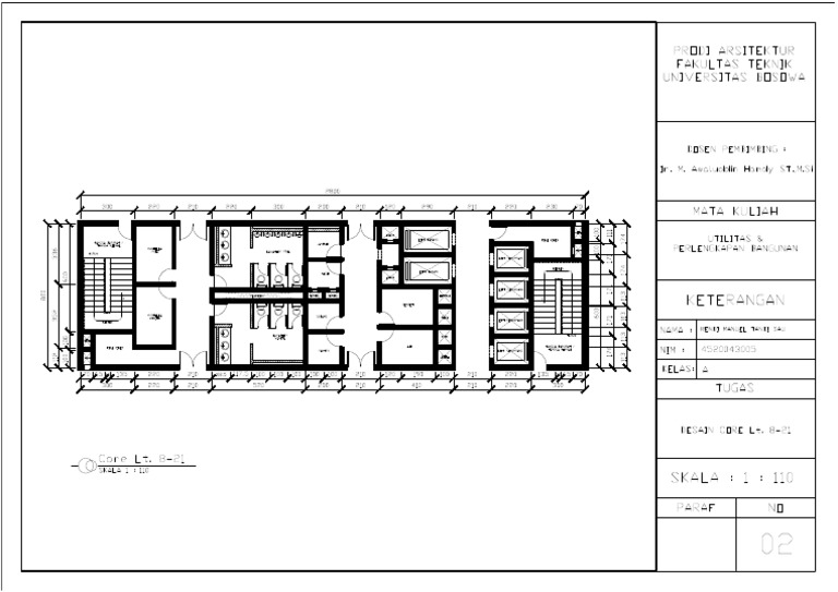 Desain Core Bangunan Lantai 8-21 Utilitas & Perlengkapan Bangunan ...