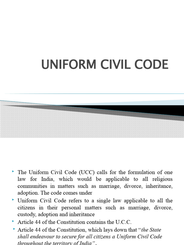 Uniform Civil Code | PDF | Common Law | Legal Documents