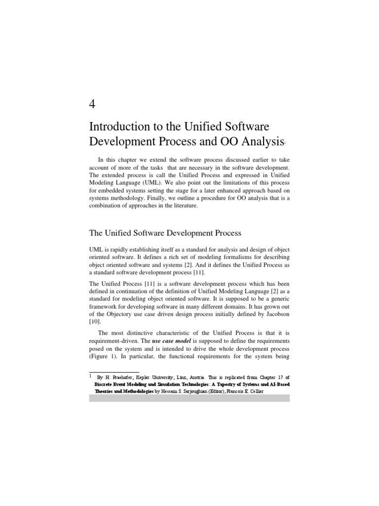 4 Introduction To The Unified Software Development Process and OO ...