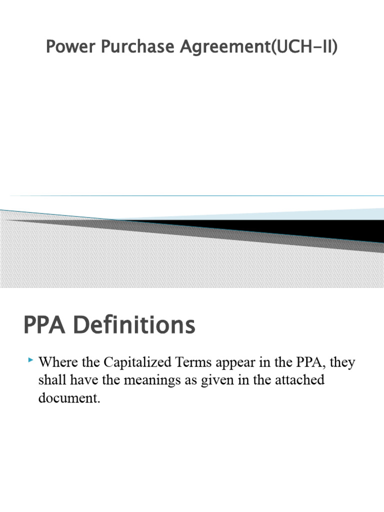 Power Purchase Agreement Overview | PDF | Electrical Grid | Electrical ...