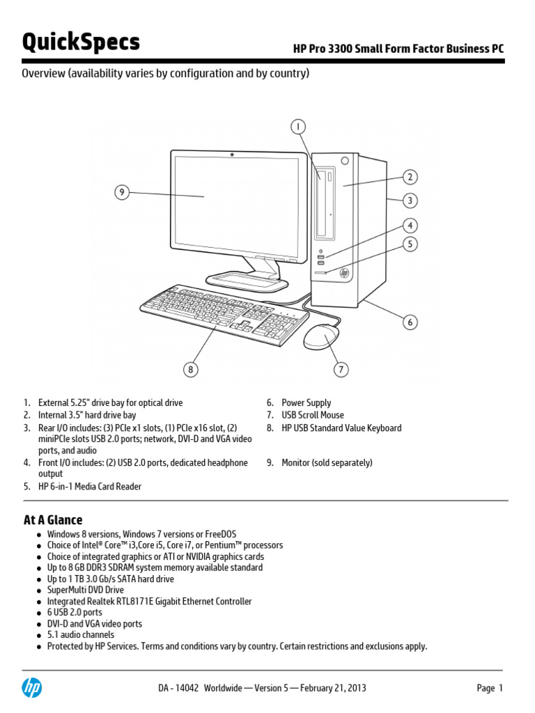 HP PRO 3300 SFF | PDF