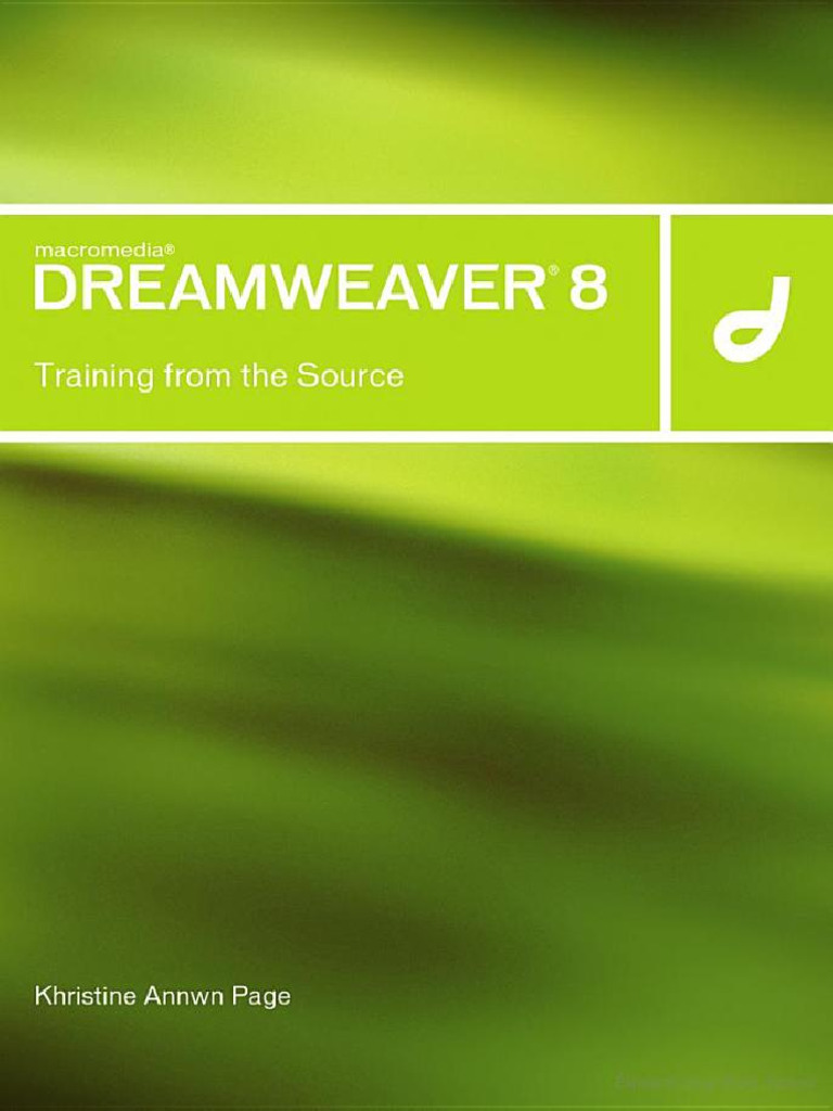 Macromedia Dreamweaver 8- training from the source Par Khristine Annwn Page | PDF