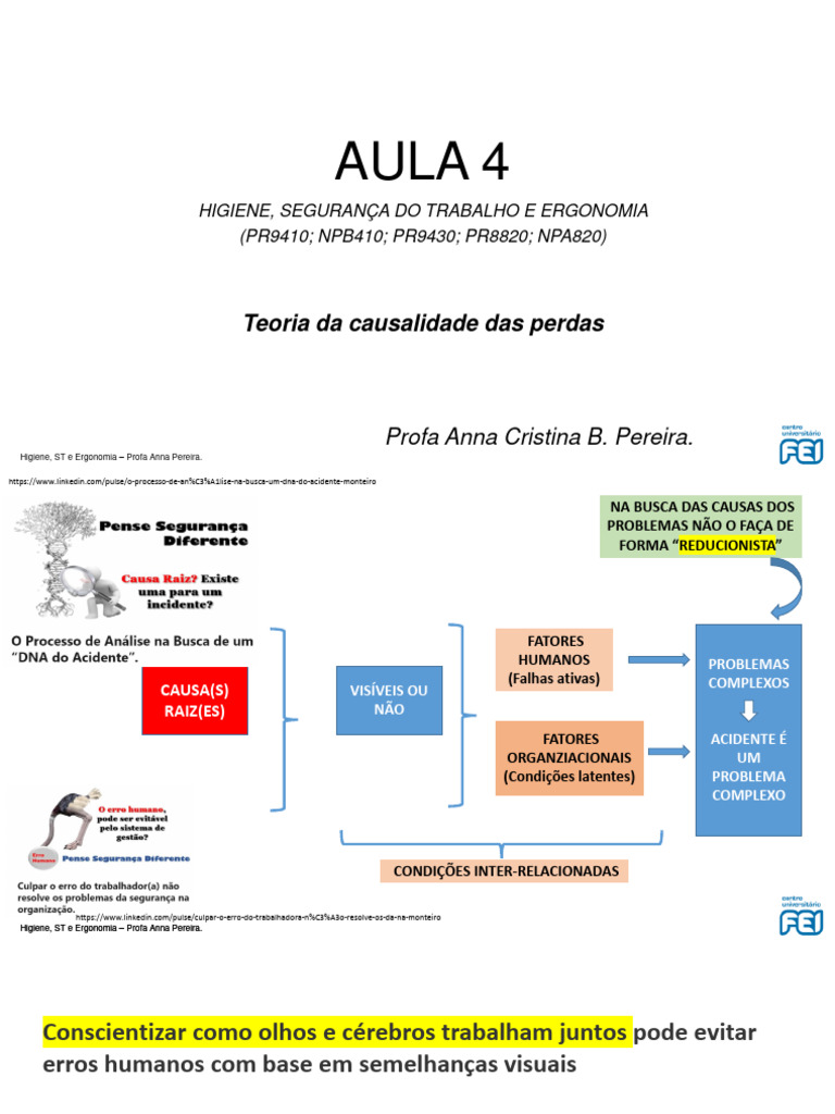 Aula 4 - Final | PDF | Fatores humanos e Ergonomia | Queimadura