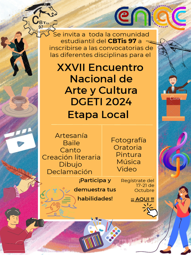 XXVII Encuentro Nacional de Arte y Cultura DGETI 2024 | PDF