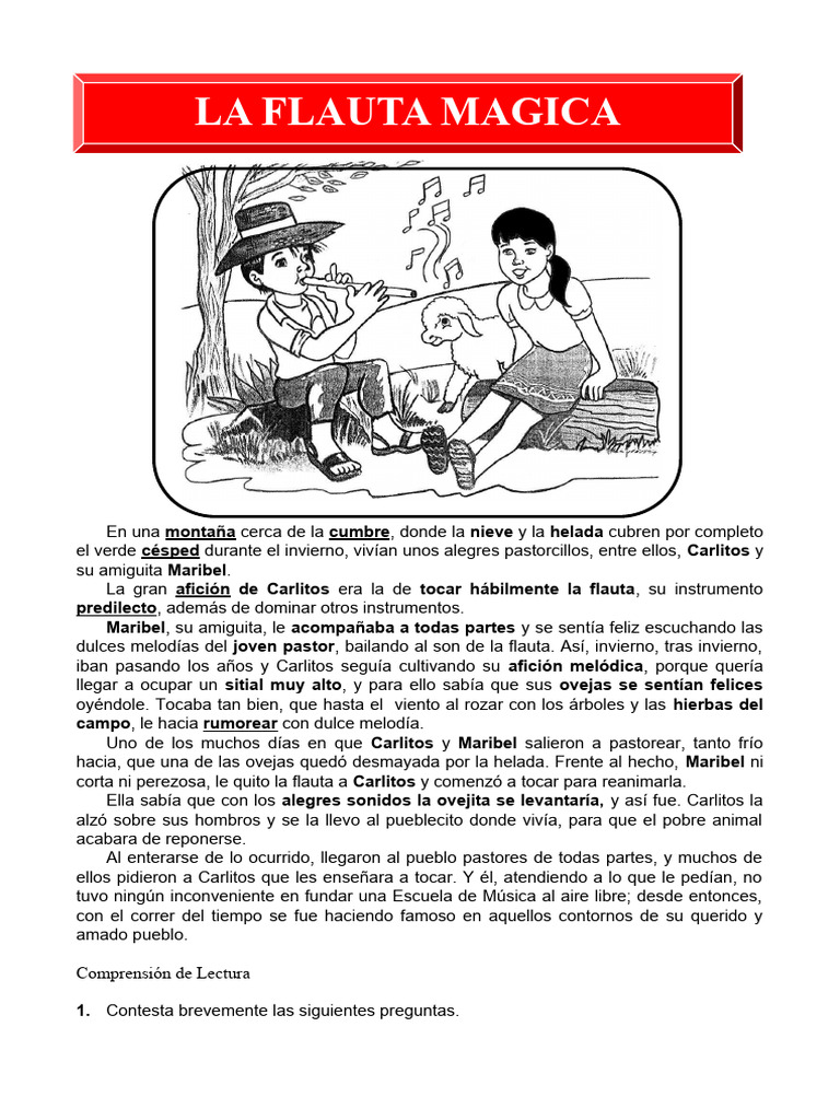 La Flauta Mágica: Cuento de Carlitos | PDF