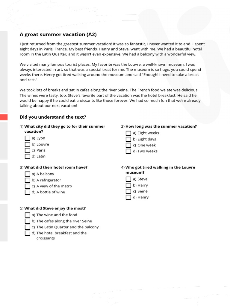 PDF Storage English-Text-Summer-Vacation | PDF