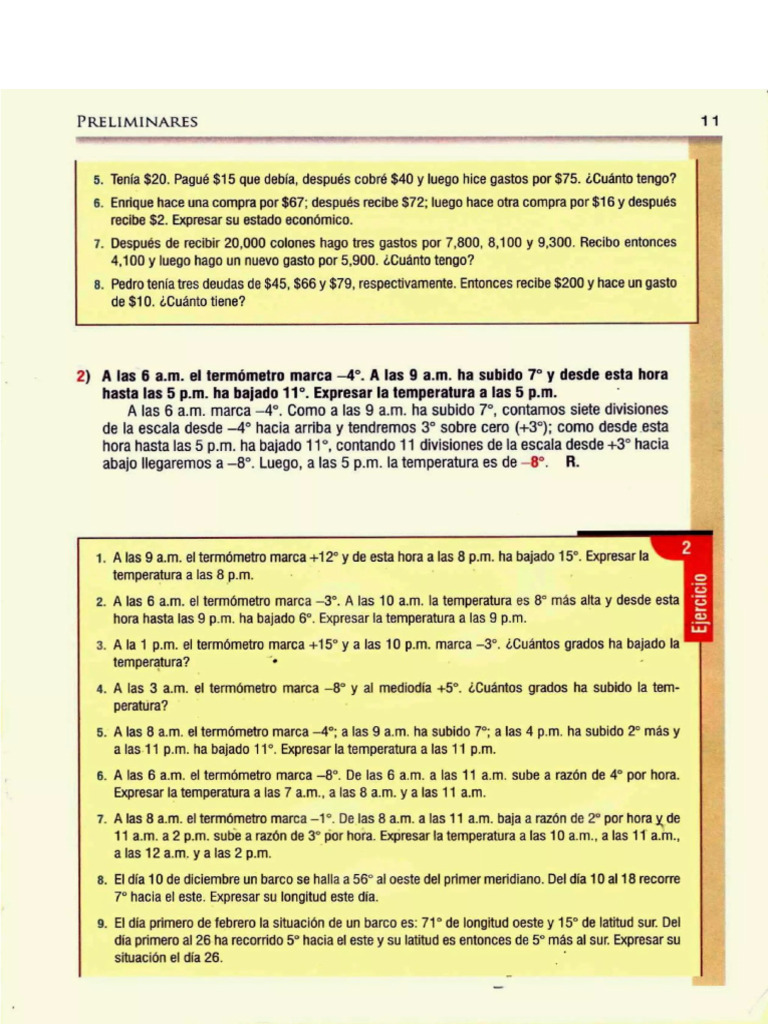 Algebra de Baldor Pag 10 y 11 | PDF
