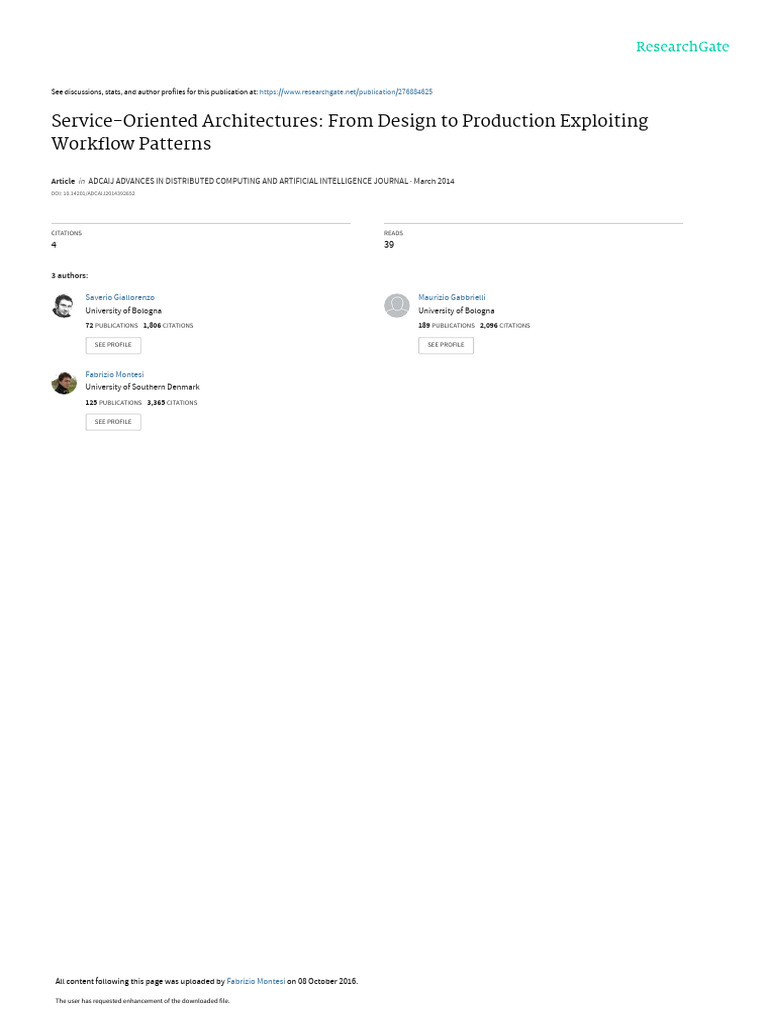 Service-Oriented Architectures From Design To Prod | PDF