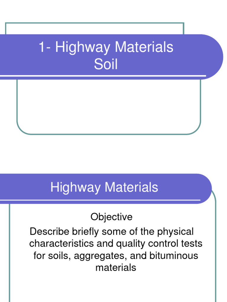 1 Highway Materials Soils | PDF | Soil | Gravel