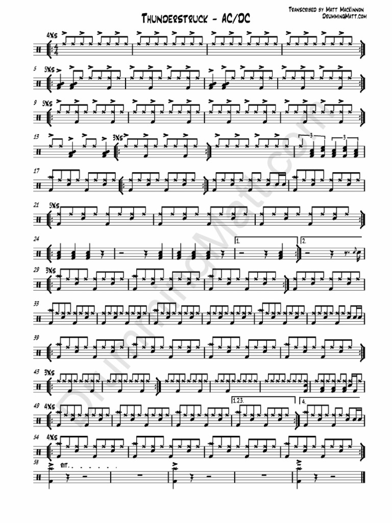 AC DC - Thunderstruck | PDF