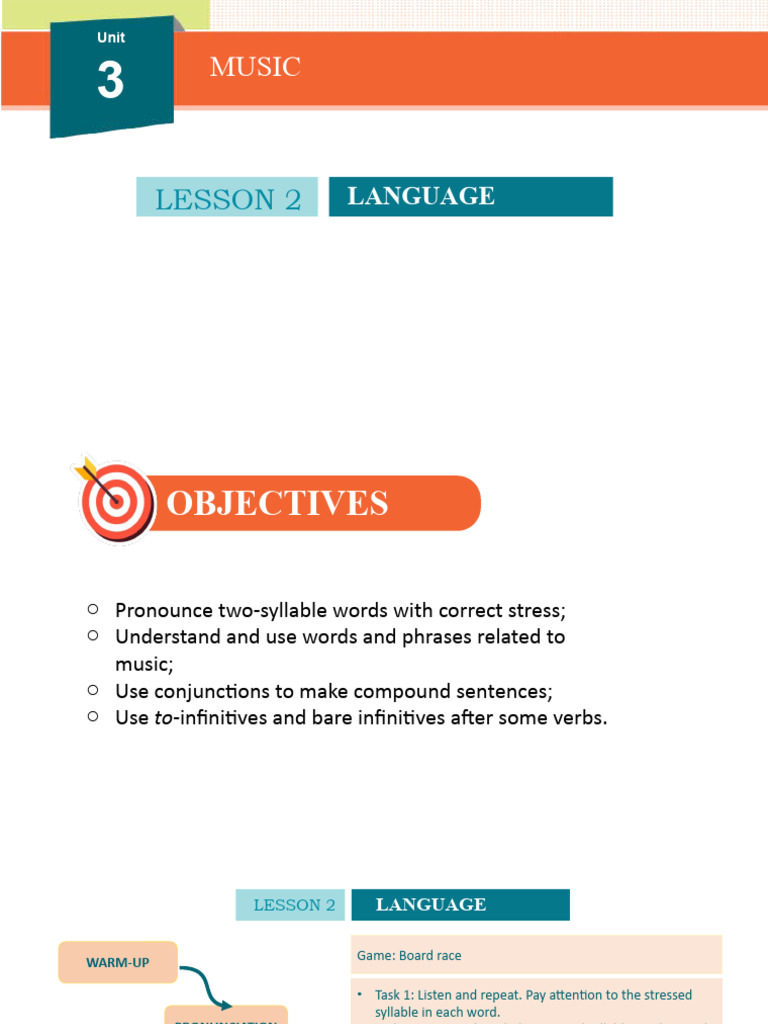 Unit 3 Lesson 2 Language | PDF | Stress (Linguistics) | Word