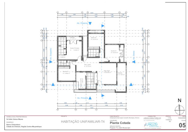 Projecto T4 - Planta Cotada | PDF