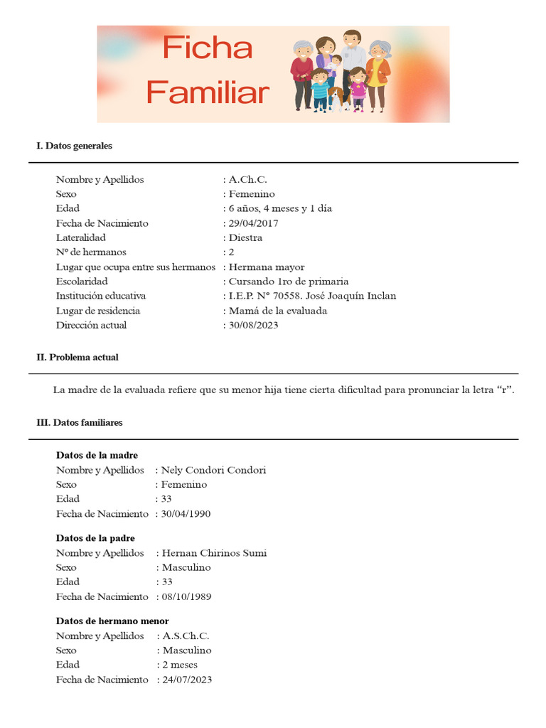 Modelo de Ficha Familiar | PDF | Higiene | Dieta