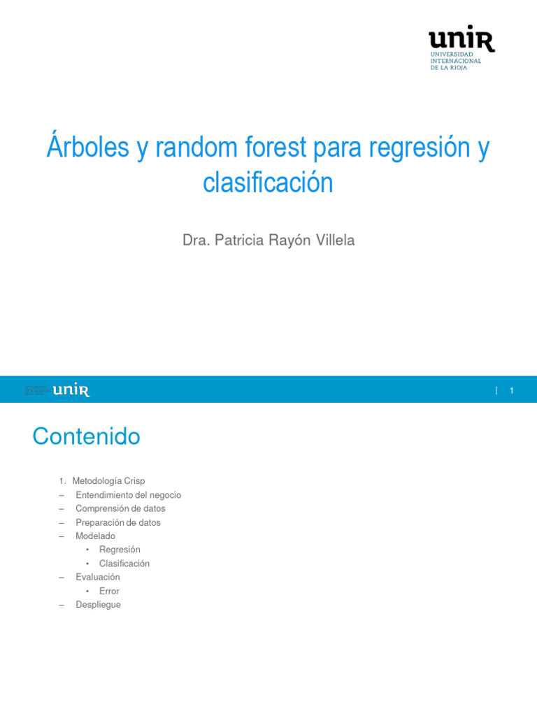 Clasificación y regresión con Random Forest | PDF | Procesamiento de ...