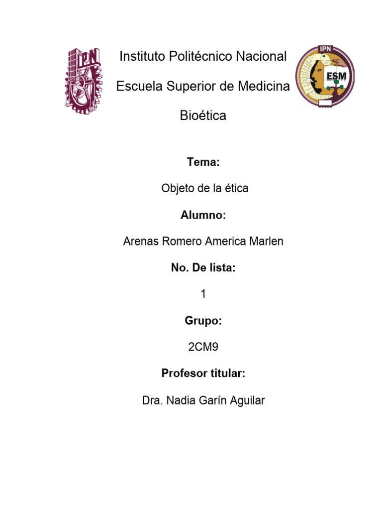 Objeto de La Etica | PDF | Moralidad | Science