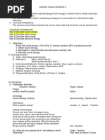 7 Es Detailed Lesson Plan in English | PDF | Light | Potential Energy