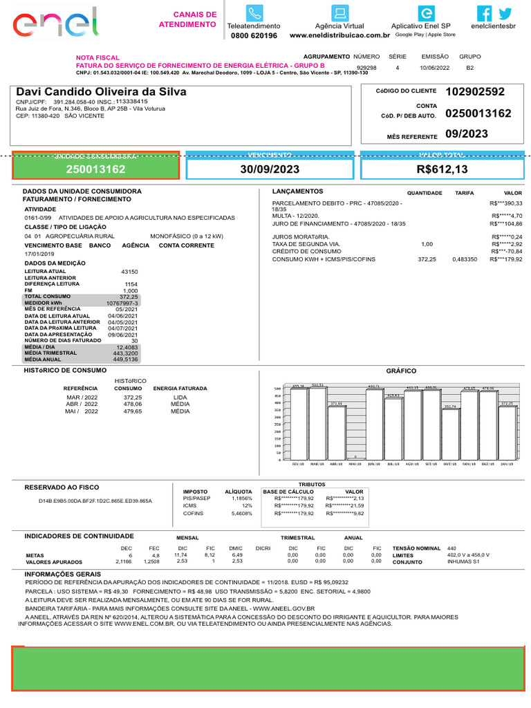 Enel Conta de Energia | PDF