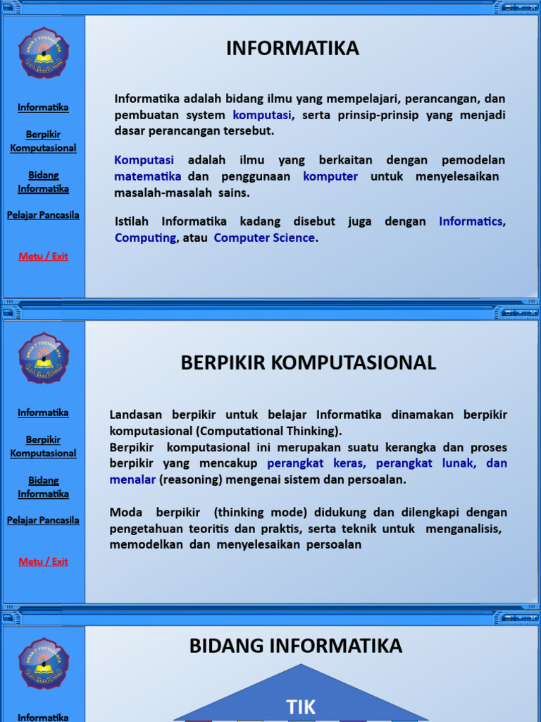 Informatika & Pelajar Pancasila | PDF