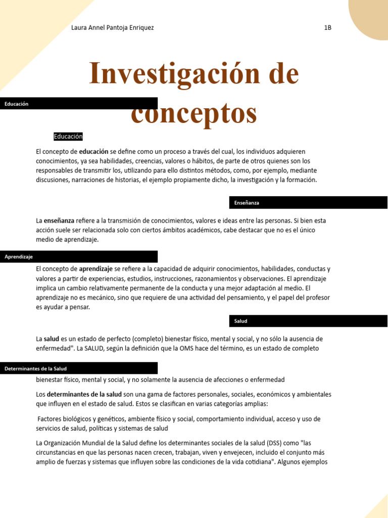 Investigación de Conceptos | PDF | Aprendizaje | Comportamiento