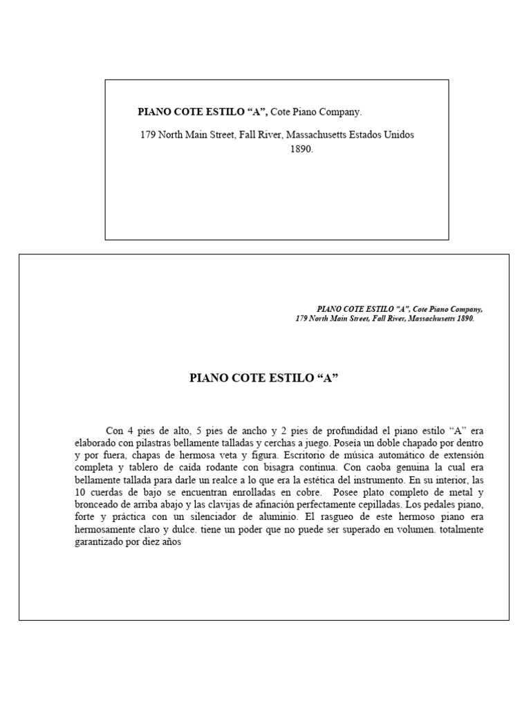 Fichas Piano Cote | PDF