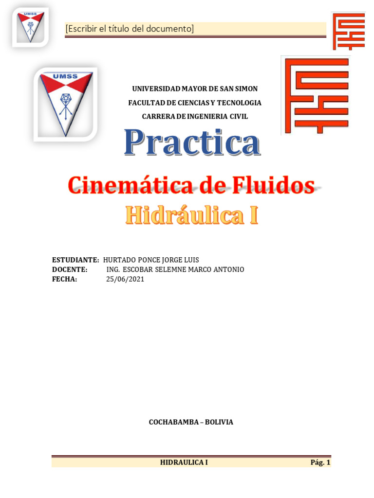 Hidraulica Flujos Laminar y Turbulento | Descargar gratis PDF | Flujo ...