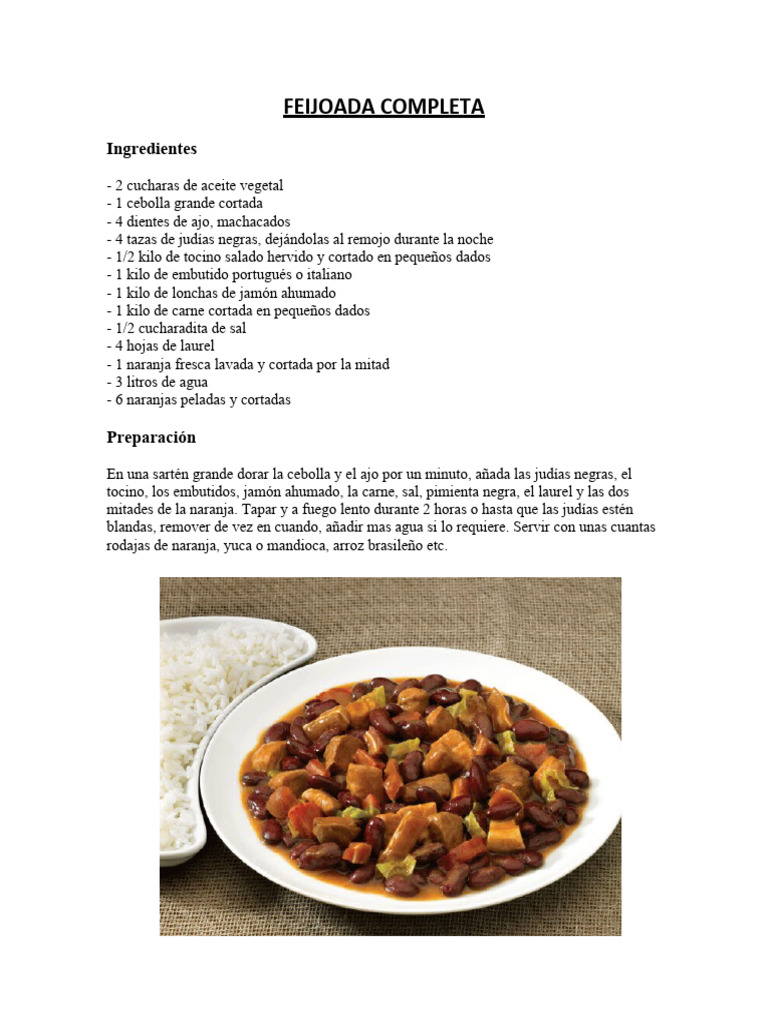 Feijoada Completa | PDF