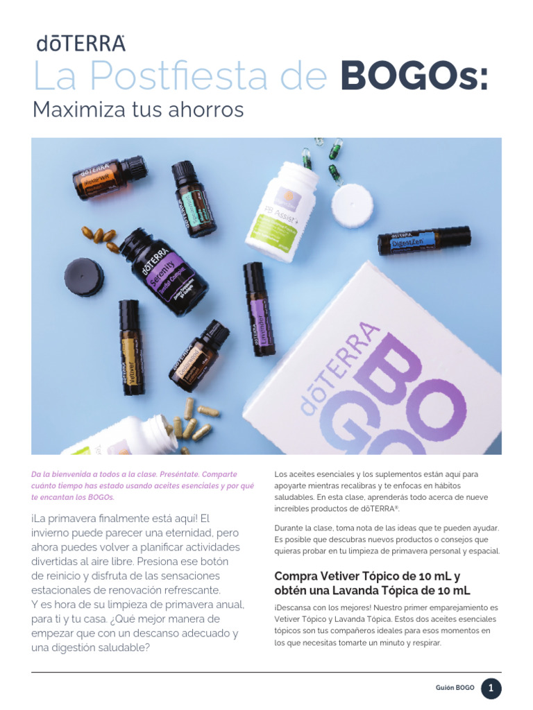 Spanish March BOGO Class-La Postfiesta de BOGOs-Class Script-US-Spanish ...