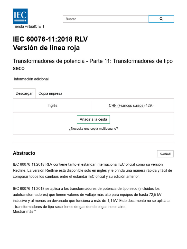IEC 60076-11:2018 Transformadores Secos | PDF