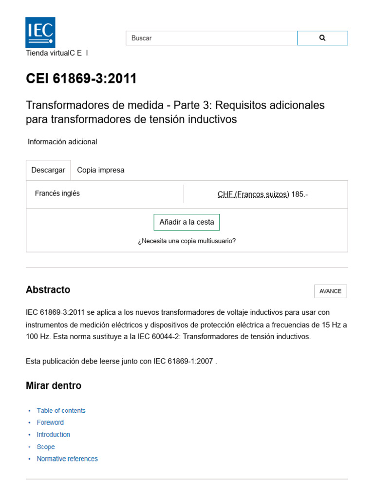 Iec 61869-3 - 2011 - Visualización (Es La Nueva Versión) | PDF ...