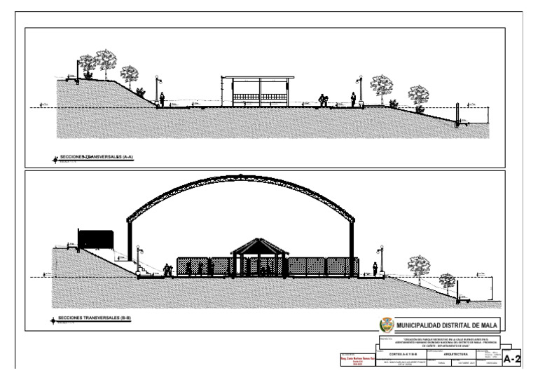 Arquitectura-SECCION AA-BB - PDF (A1) | Descargar gratis PDF | Infraestructura Ciclista ...