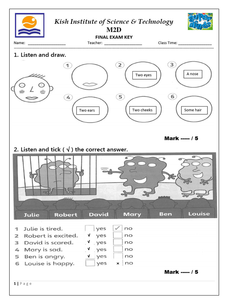 M2D Exam - Key | PDF