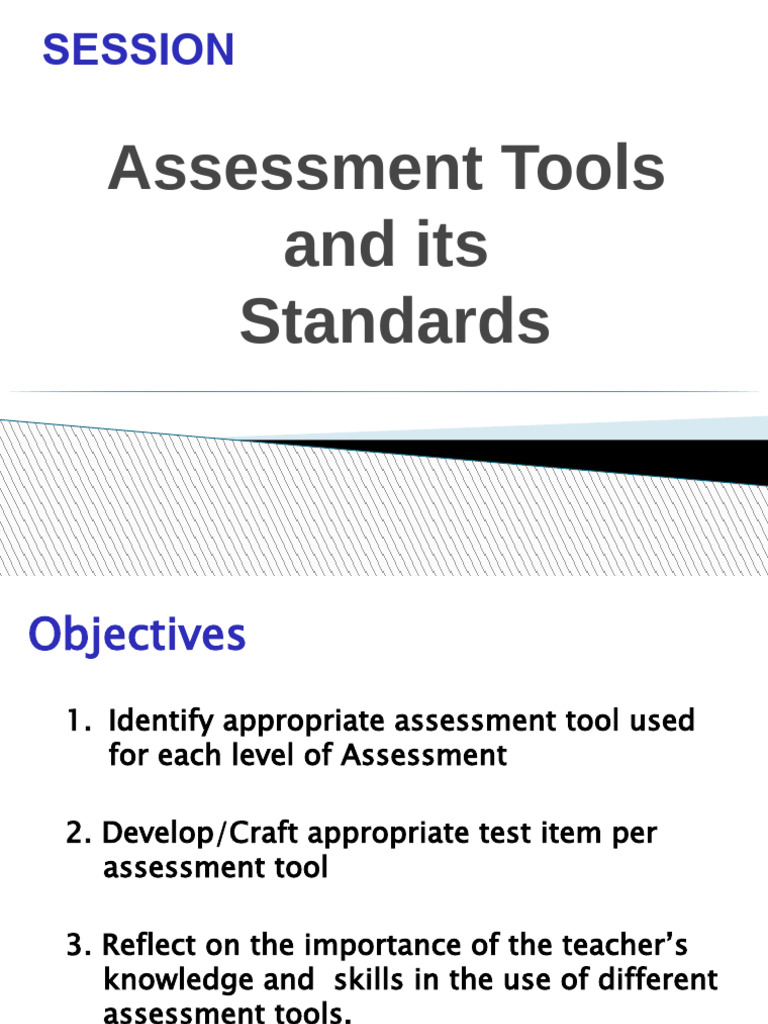5 - Assessment Tool and Standards - FINAL | PDF | Educational Assessment | Multiple Choice