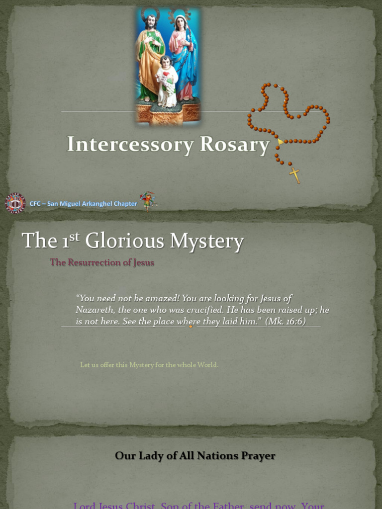 Intercessory Rosary Mysteries | PDF | Mary, Mother Of Jesus | Abrahamic Religions