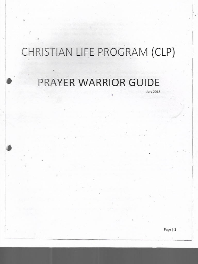 CFC San Narciso Prayer Warrior Guide | PDF