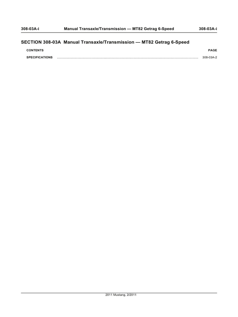 MT82 Getrag 6-Speed Workshop Manual | PDF