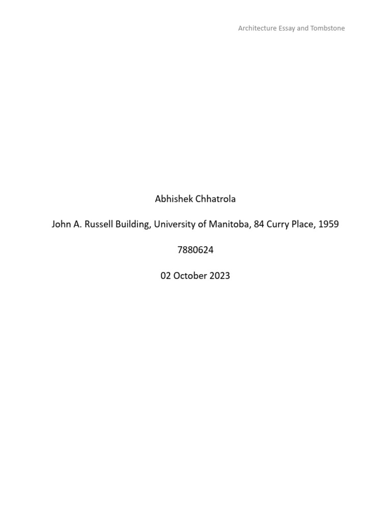 Modernist Architecture: John A. Russell Building | PDF | Design ...