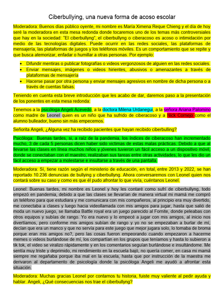 Ciberbullying | PDF | Acoso cibernético | Salud mental