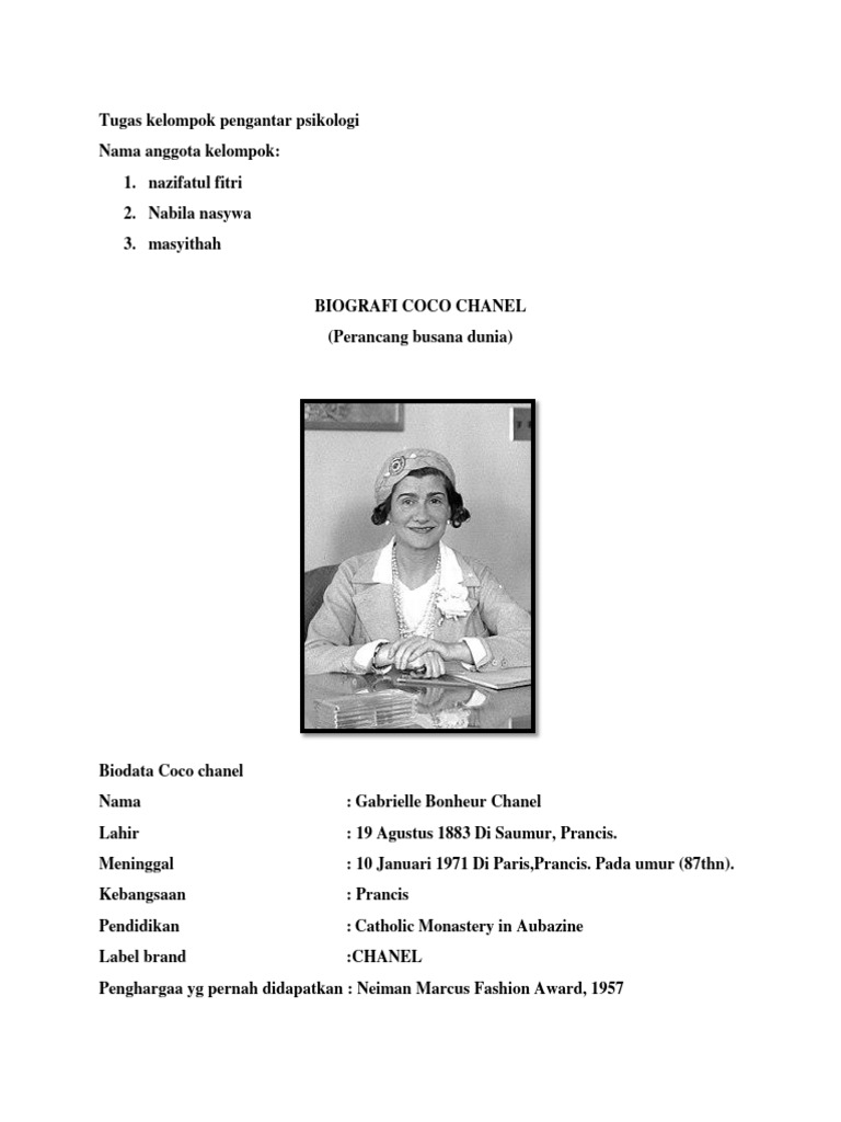 Biografi Coco Chanel | PDF