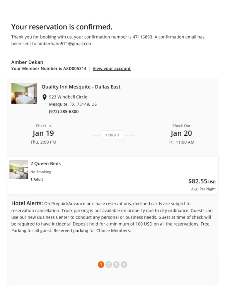 Choicehotels Confirmation | PDF | Payments | Economies
