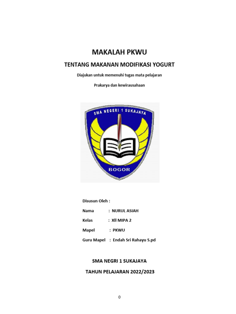 Makalah, Pkwu | PDF