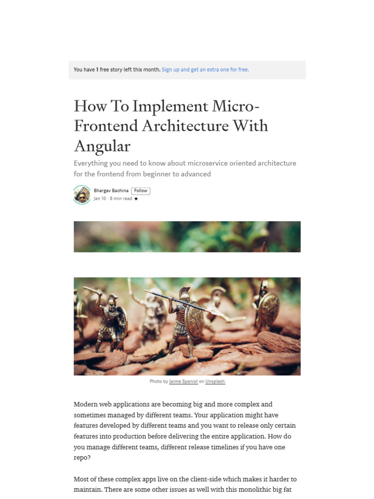 How To Implement Micro-Frontend Architecture With Angular - by Bhargav Bachina - Bachina Labs ...