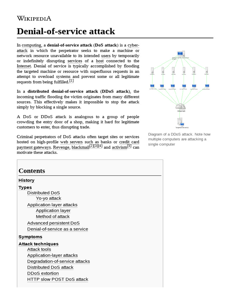 Denial Of Service Attack Pdf Denial Of Service Attack