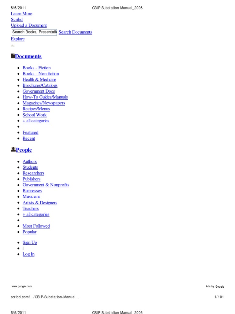 CBIP Substation Manual - 2006 | PDF