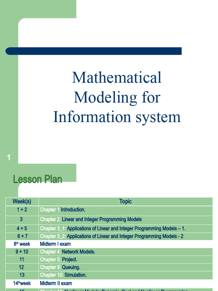 Ch01 - Introduction-1 | PDF | Mathematical Model | Mathematics Ch01 - Introduction-1 | PDF | Mathematical Model | Mathematics