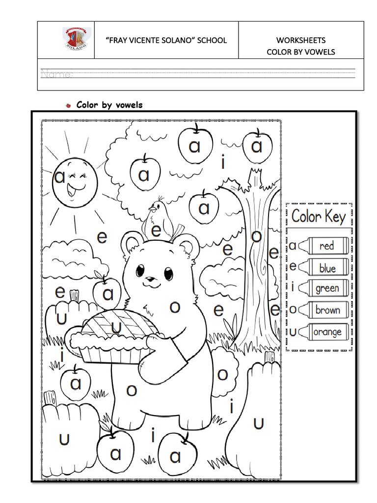 Color by Vowels | PDF
