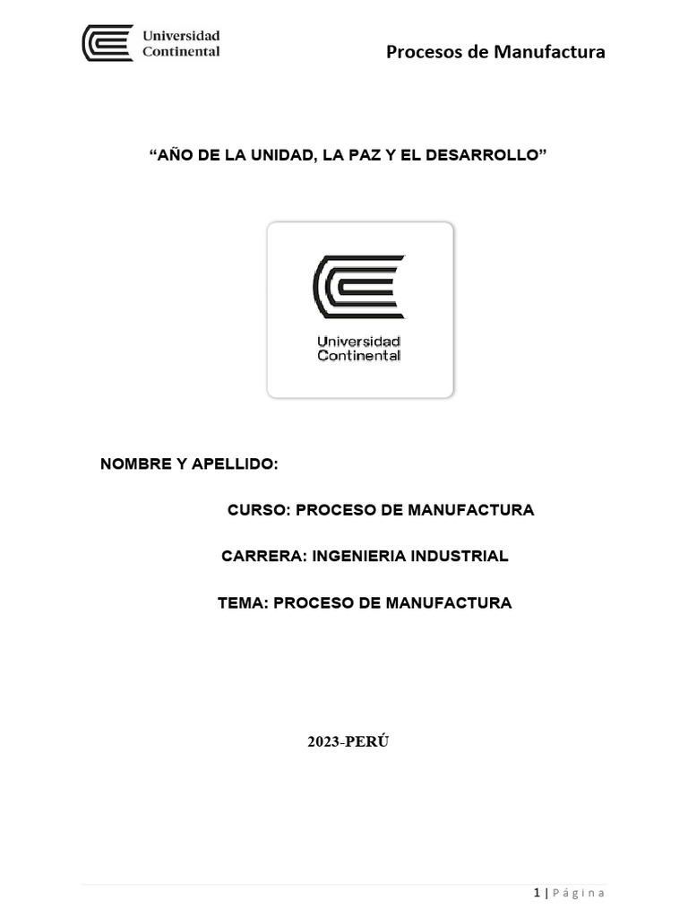 Pa3 Procesos de Manufactura | PDF | Calidad (comercial) | Business